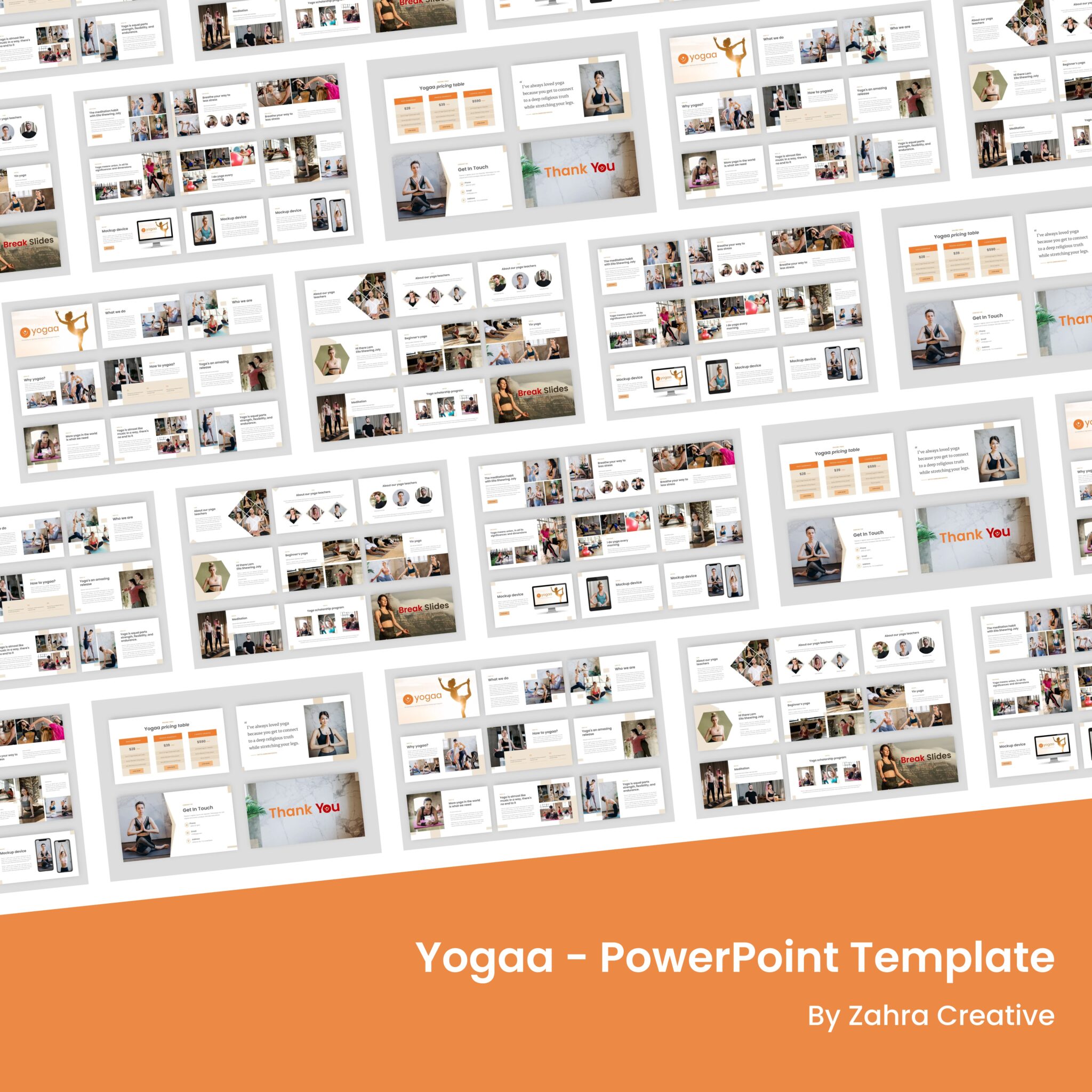 Yogaa - Yoga Gym PowerPoint Template – MasterBundles