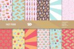 Fast Food Digital Paper Pack. Food Scrapbooking Pages, Kawai | Master ...