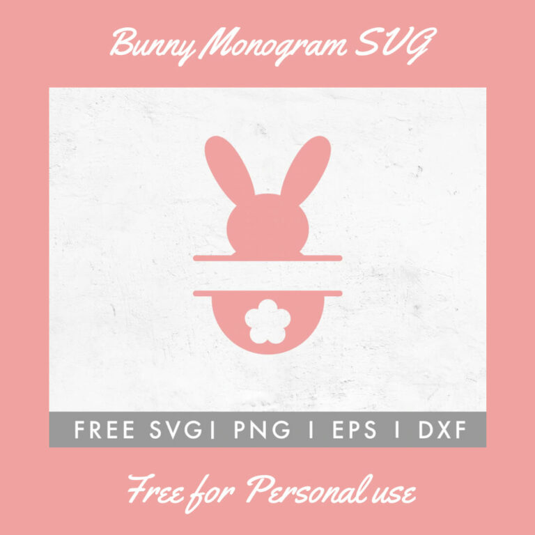 FREE Bunny Monogram SVG – MasterBundles