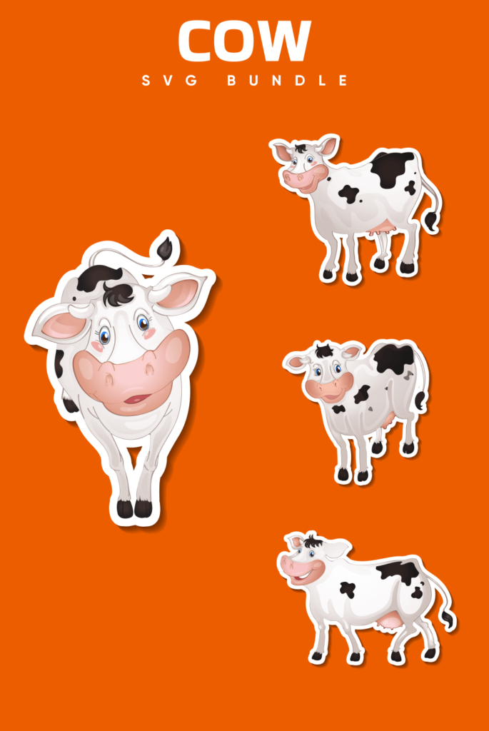 4 Cow SVG Designs – MasterBundles