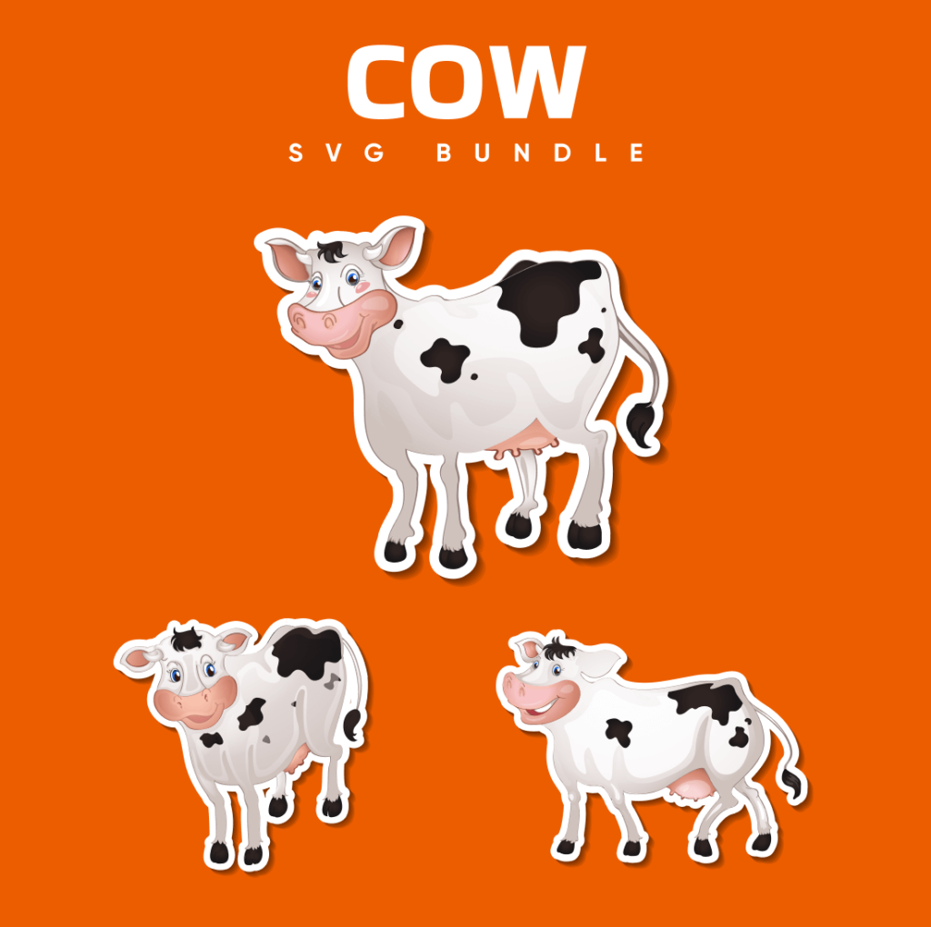 4 Cow SVG Designs | Master Bundles