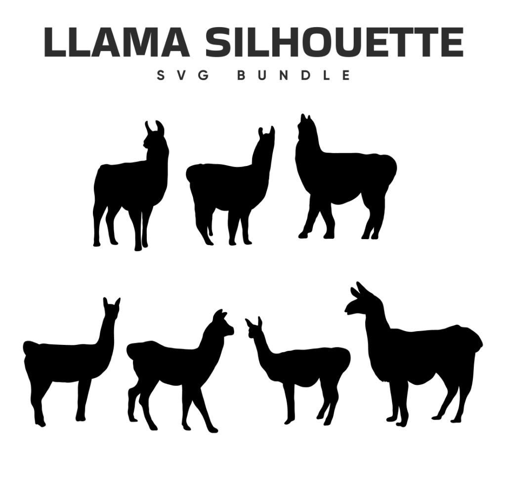 Llama Silhouette SVG – MasterBundles