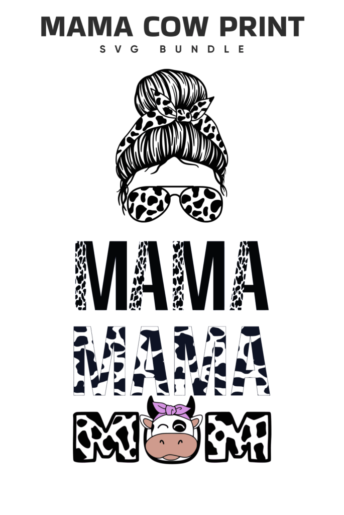4 Mama Cow Print SVG Files – MasterBundles