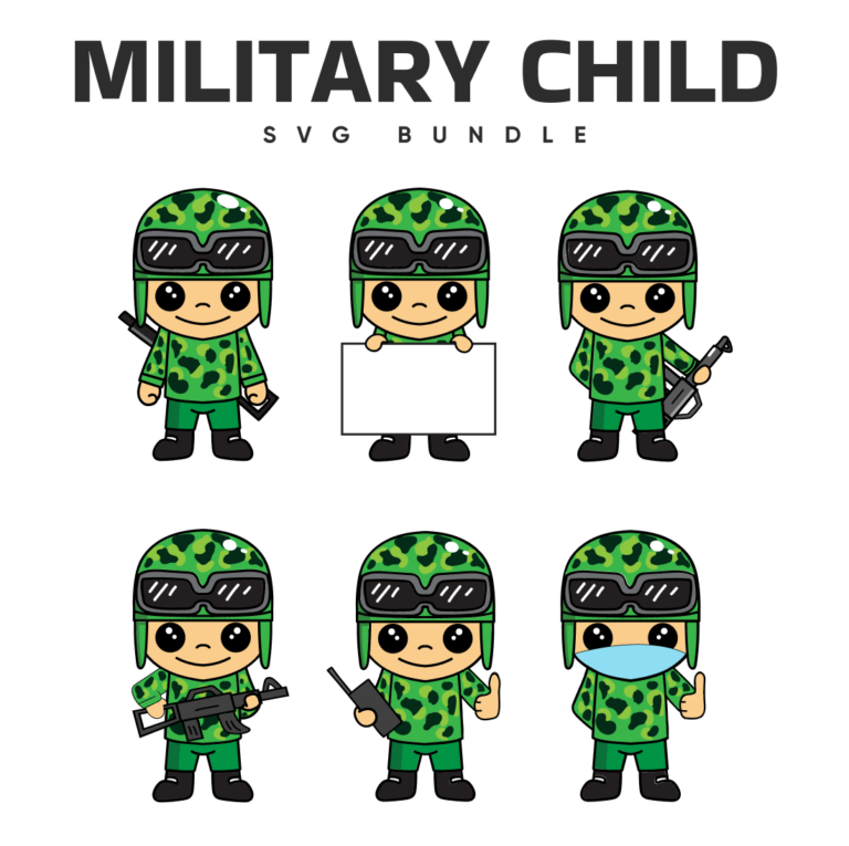 6 Military Child SVG Designs – MasterBundles