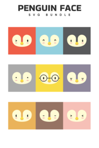 9 Penguin Face SVG Files – MasterBundles