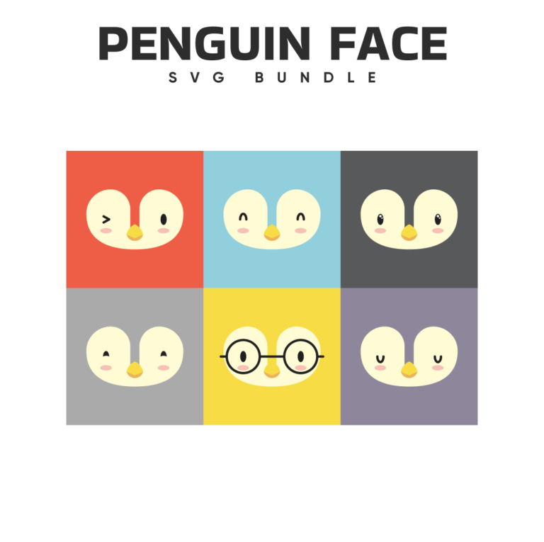 9 Penguin Face SVG Files – MasterBundles
