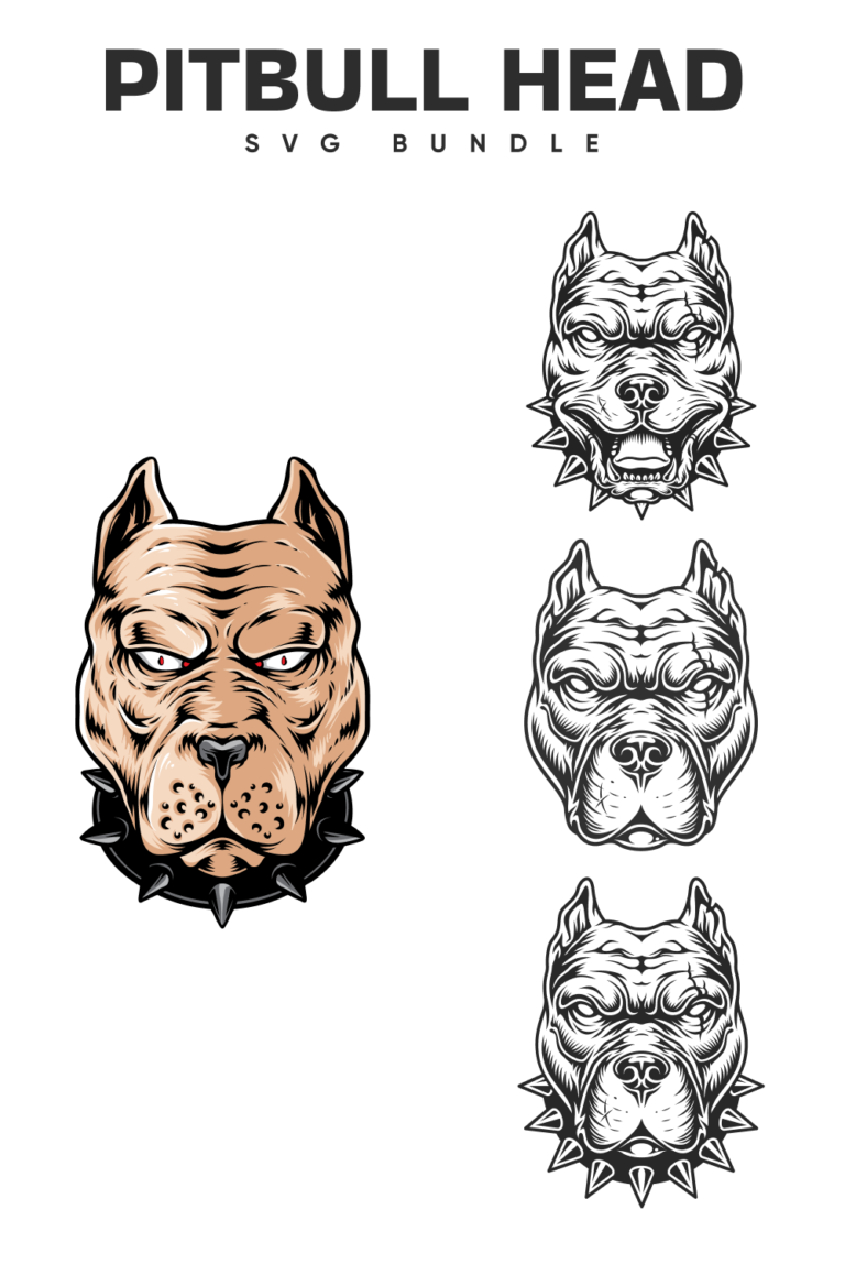 Pitbull Head SVG Designs – MasterBundles