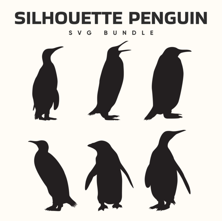 8 Silhouette Penguin SVG Files – MasterBundles