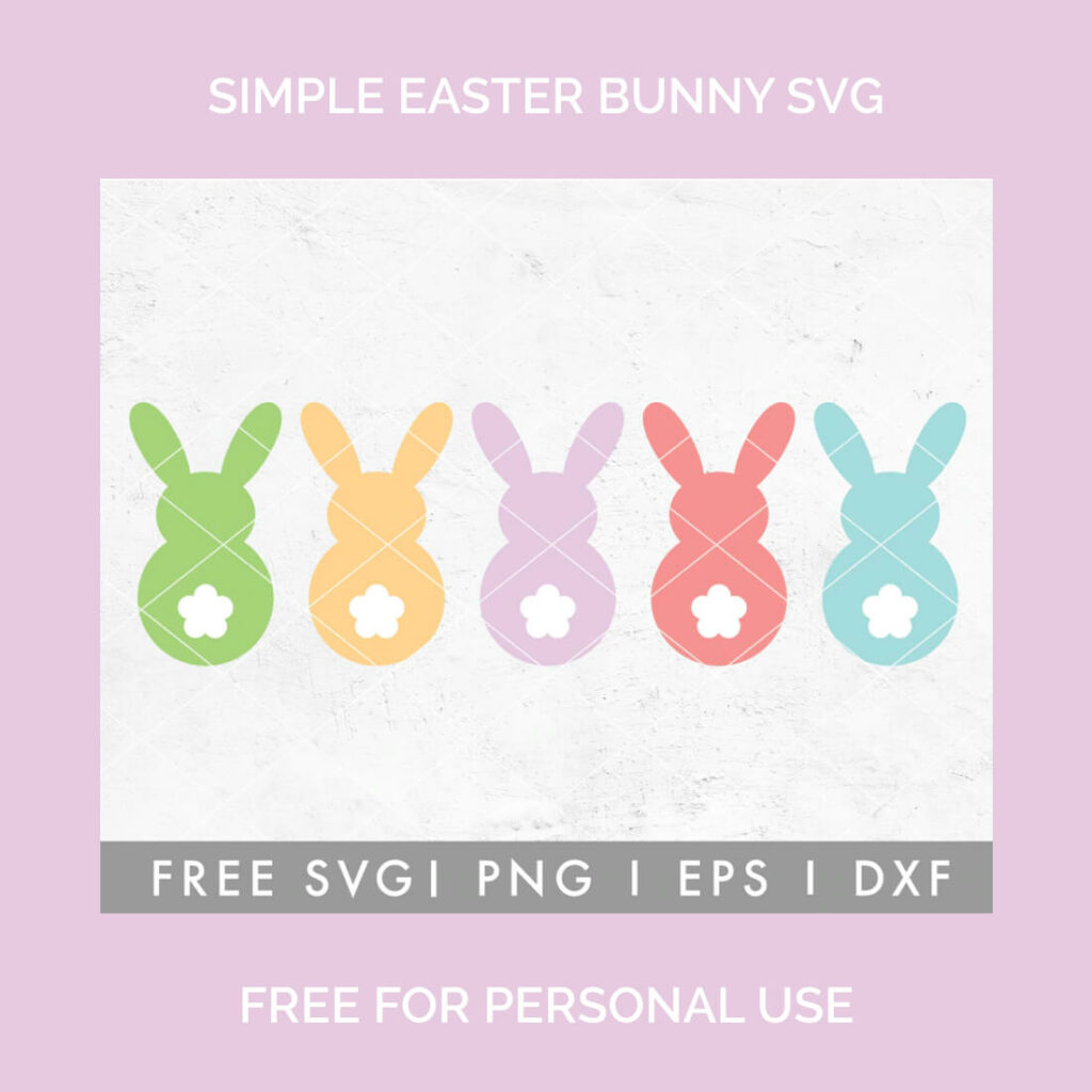 FREE Simple Easter Bunny SVG – MasterBundles