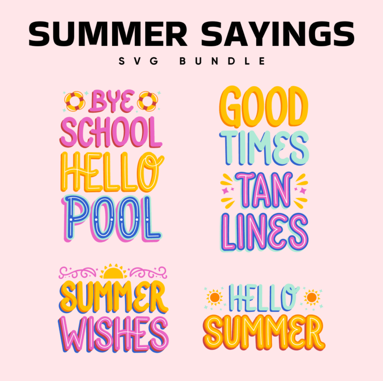 4 Summer Sayings SVG files – MasterBundles