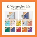 12 Watercolor Ink Digital Paper – MasterBundles