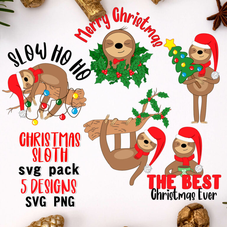 Sloth SVG Designs Bundle | Master Bundles