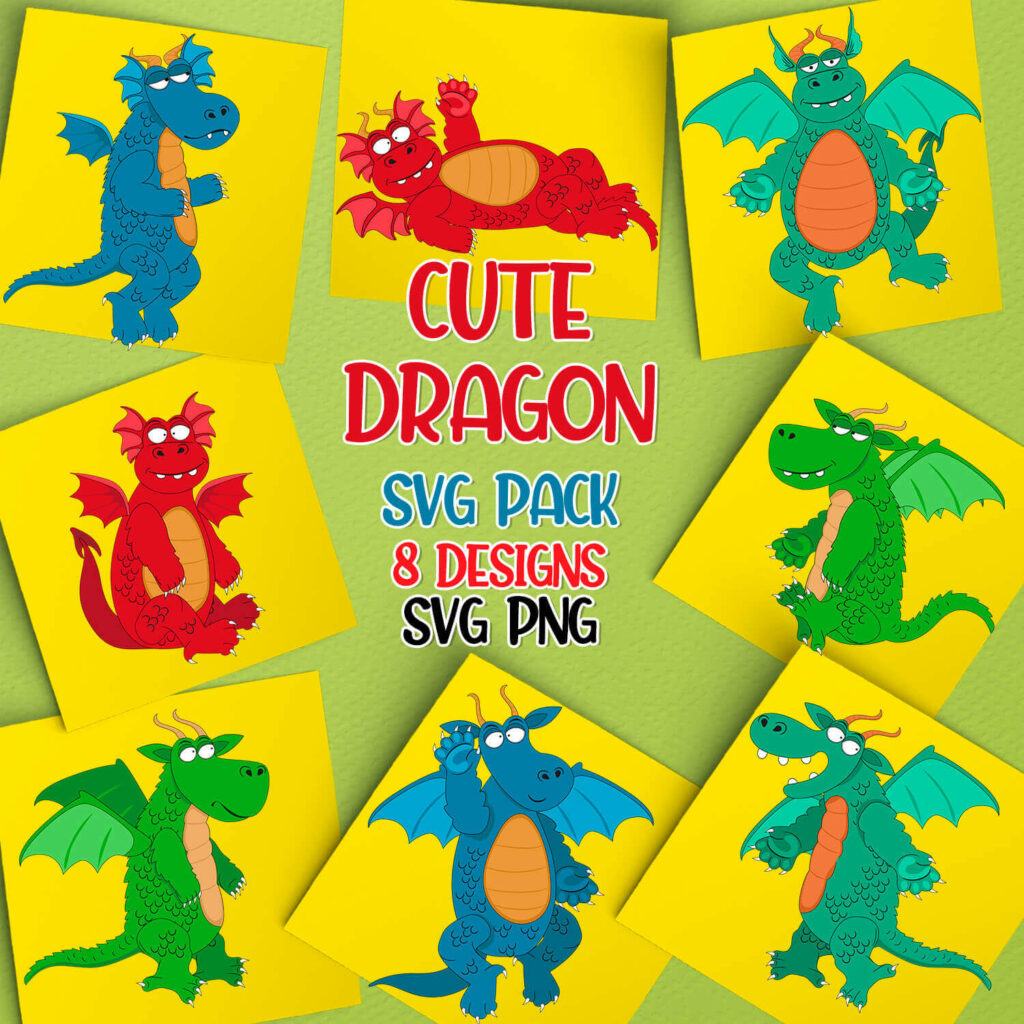 8 Cute Dragon SVG Files – MasterBundles