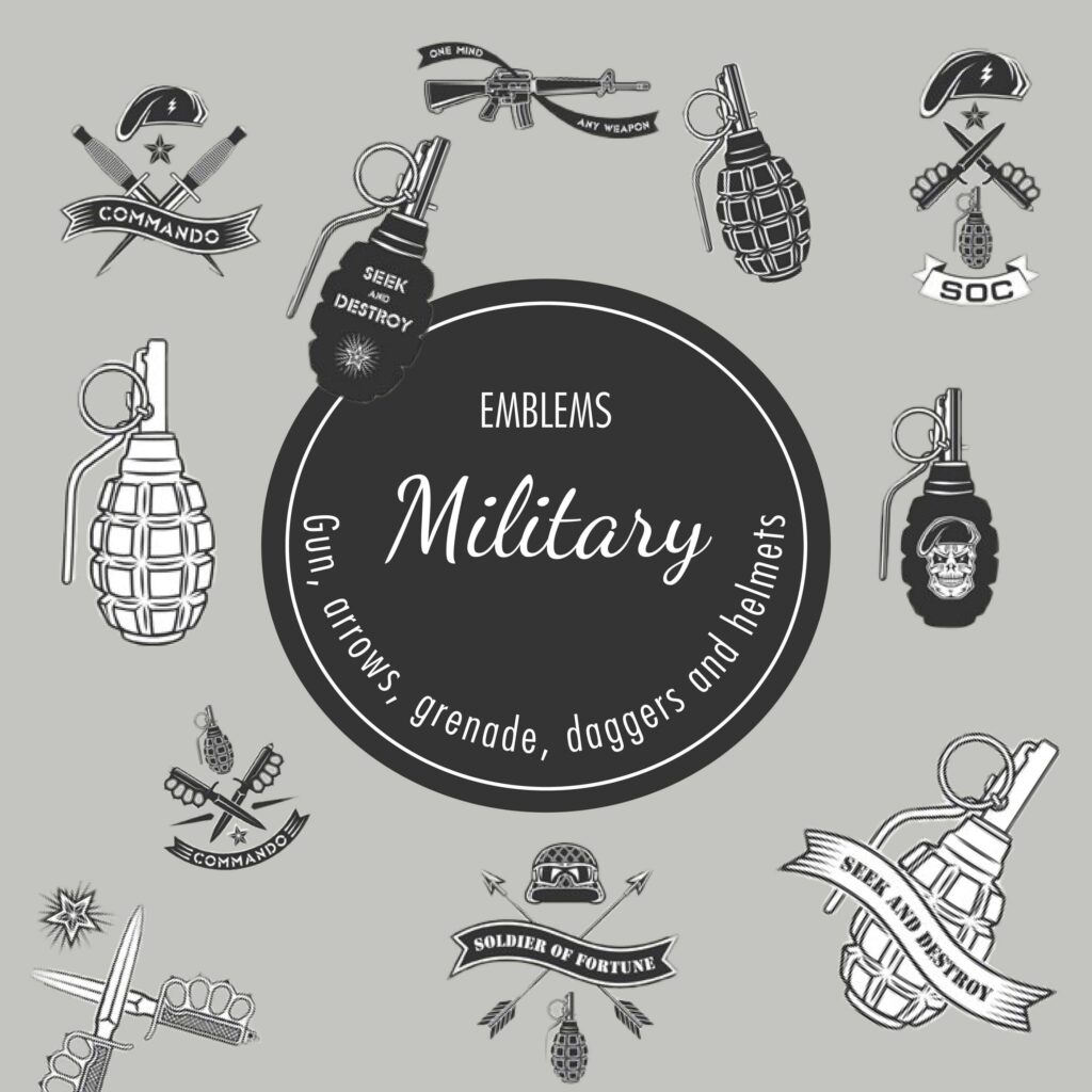 50 Military Blue & Black Icons – MasterBundles