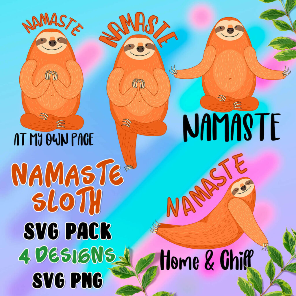 Sloth SVG Designs Bundle | Master Bundles