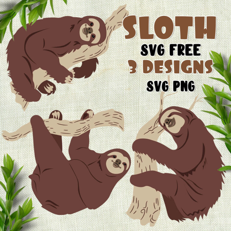 Sloth SVG Free – MasterBundles