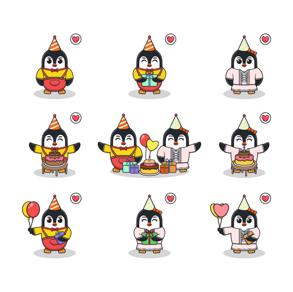 9 Birthday Penguin SVG Files – MasterBundles