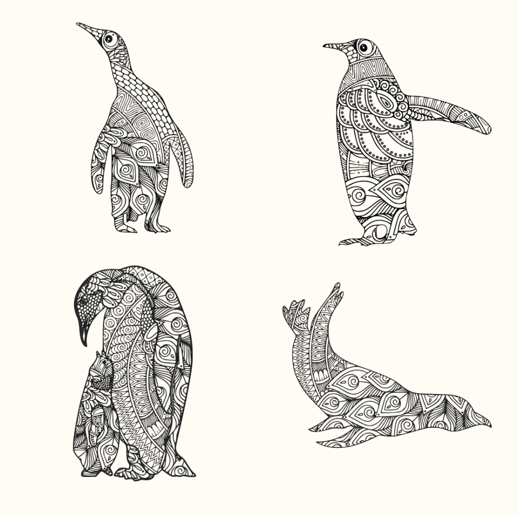 Penguin Mandala SVG – MasterBundles