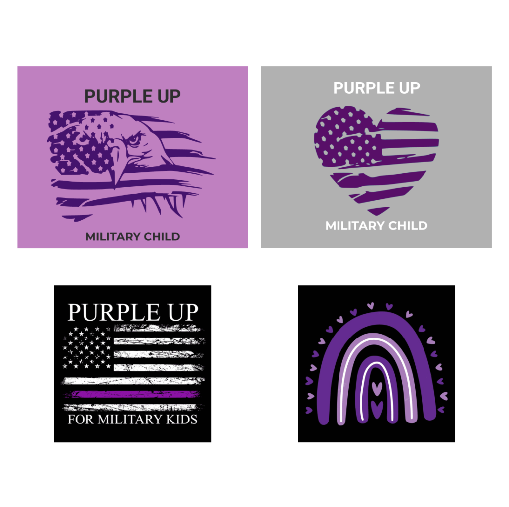 Purple up Military Child SVG – MasterBundles