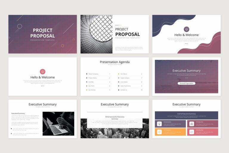 Project Proposal PowerPoint Template PPTX – MasterBundles