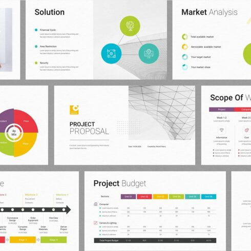 Project Proposal PowerPoint Template CANVA | Master Bundles
