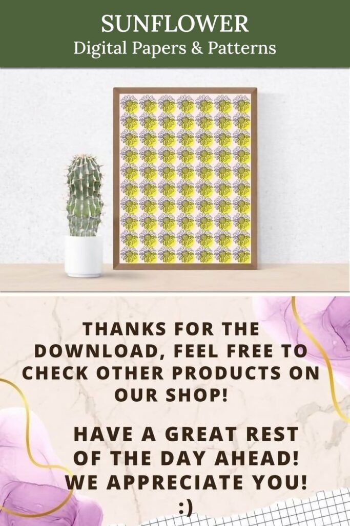 Sunflower Digital Papers & Patterns – MasterBundles