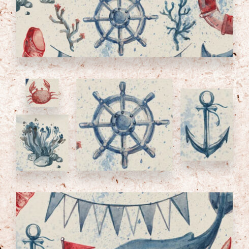 Nautical Watercolor Set | Master Bundles