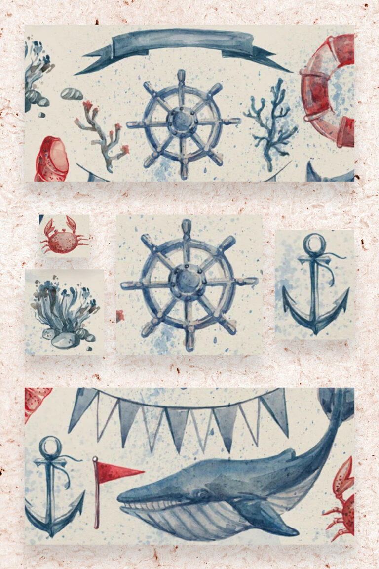 Nautical Watercolor Set – MasterBundles