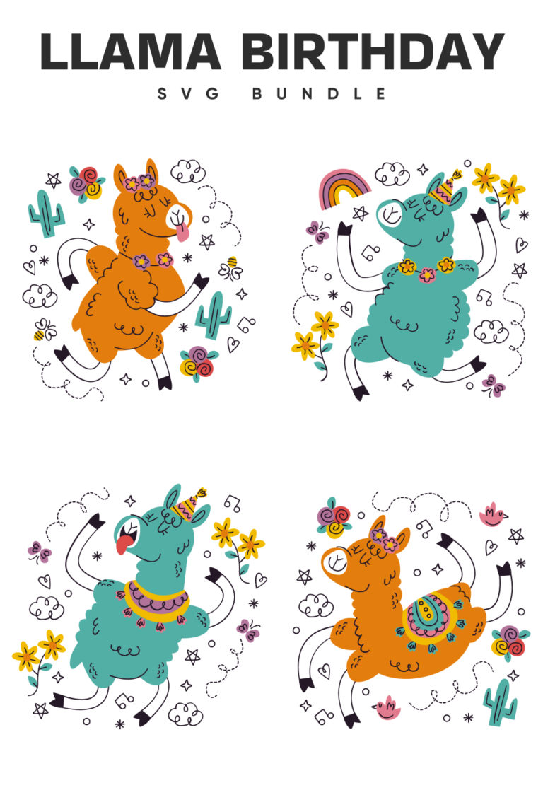 Llama Birthday SVG – MasterBundles