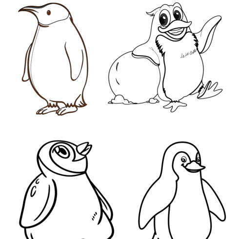 Penguin Outline SVG – MasterBundles