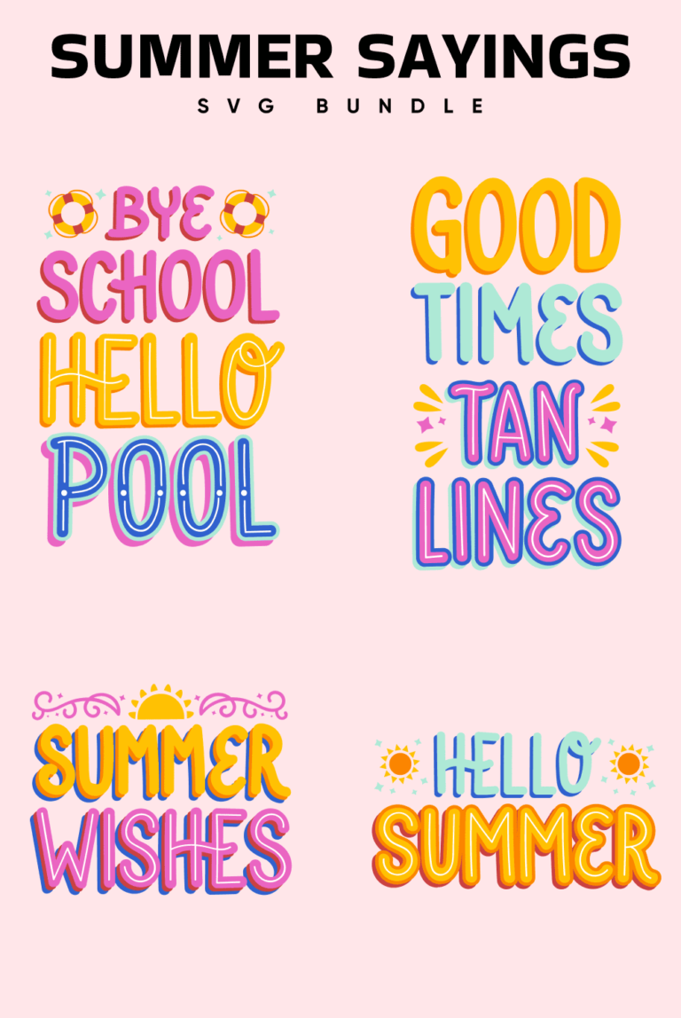 4 Summer Sayings SVG files – MasterBundles
