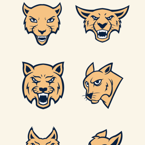 6 Wildcat Head SVG Files | Master Bundles