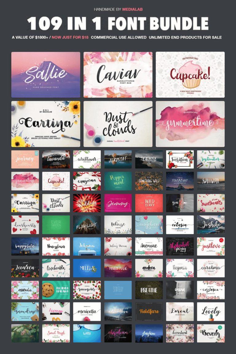 109 in 1 Best Handwritten Fonts Bundle – MasterBundles