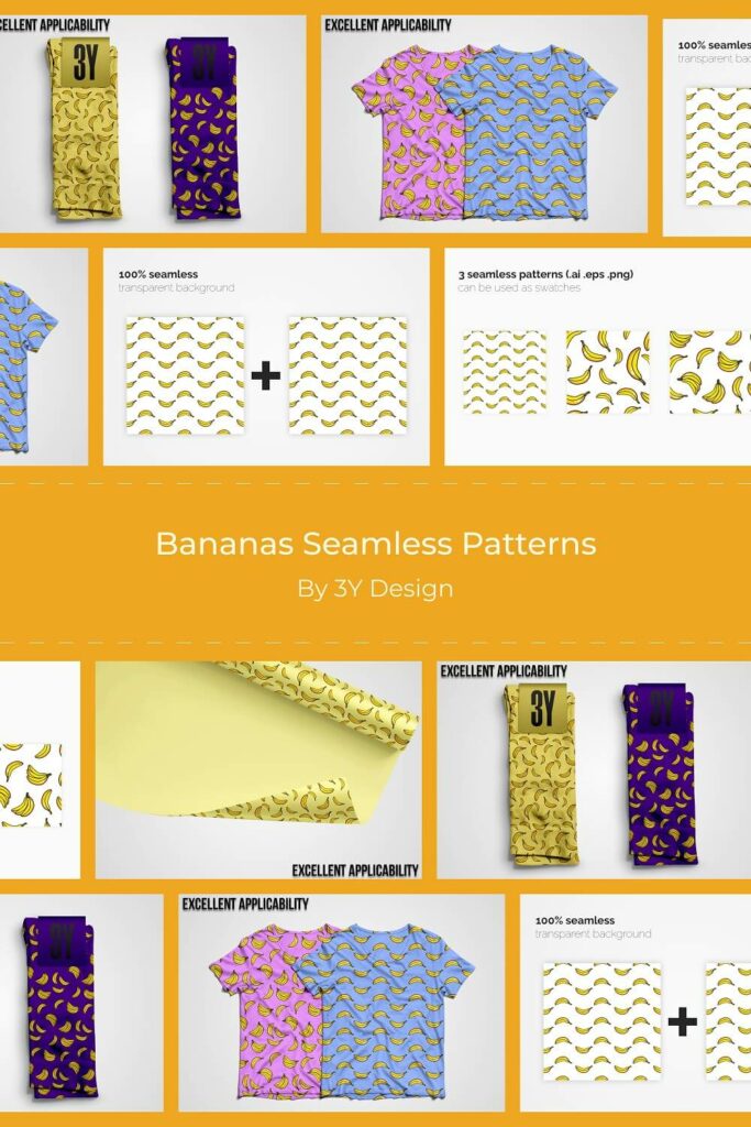 Bananas Seamless Patterns – MasterBundles