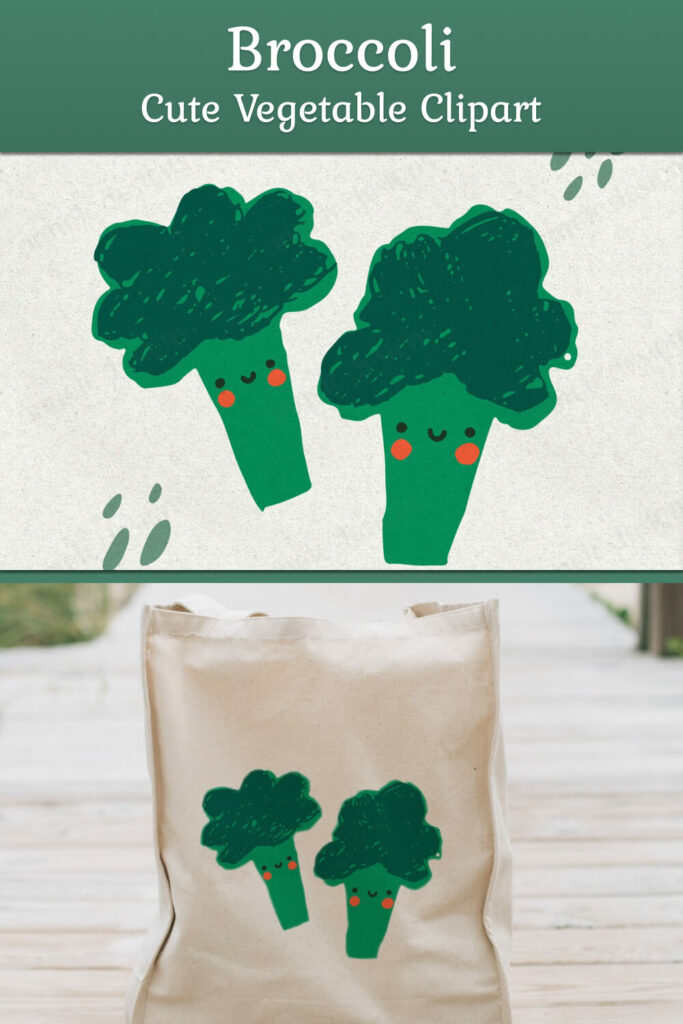 Broccoli Cute Vegetable Clipart PNG, SVG, EPS, DXF, JPG – MasterBundles