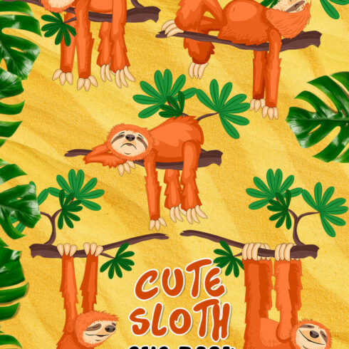 5 Cute Sloth SVG Designs | Master Bundles
