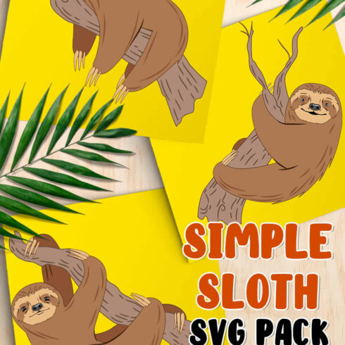 3 Simple Sloth SVG Designs | Master Bundles