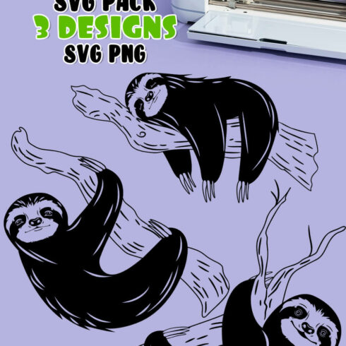 3 Sloth SVG for Cricut Files | MasterBundles