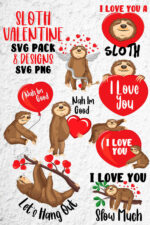 8 Sloth Valentine SVG Files – MasterBundles