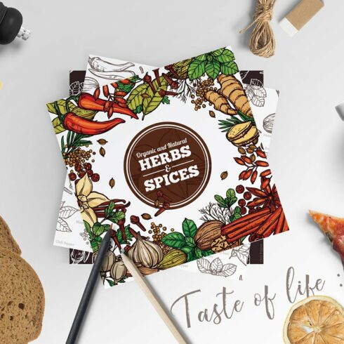 Herbs And Spices Sketches | Master Bundles