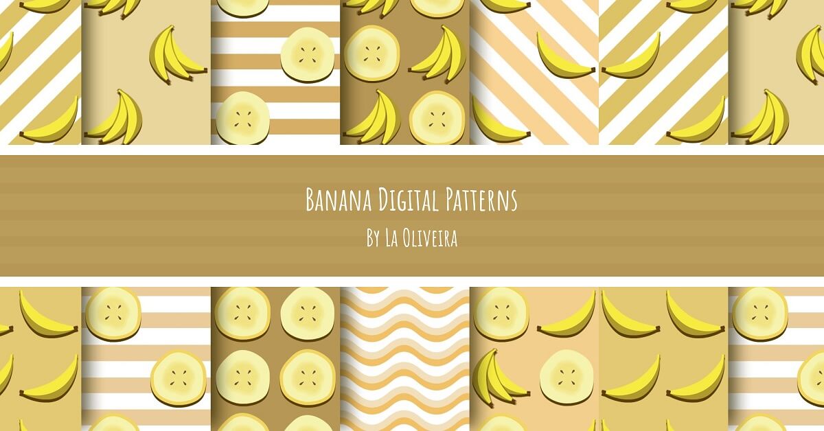 Banana Digital Patterns – MasterBundles