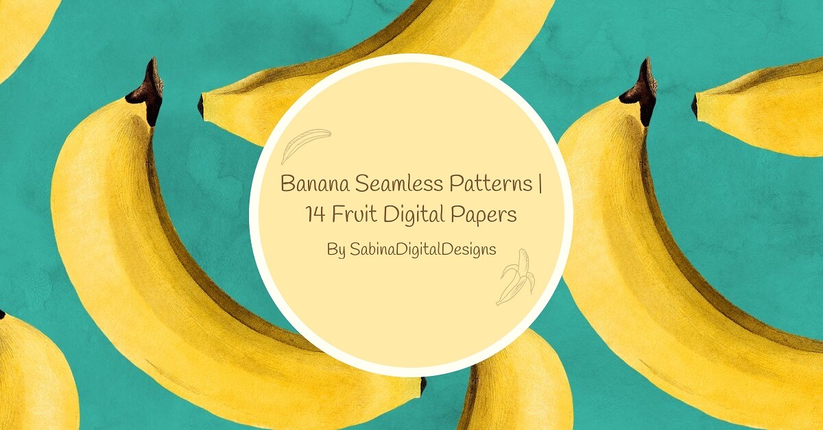 Banana Seamless Patterns | 14 Fruit Digital Papers – MasterBundles