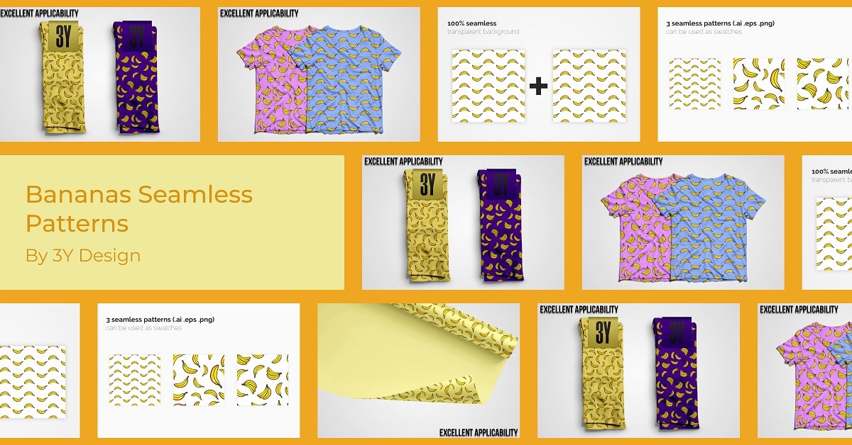 Bananas Seamless Patterns – MasterBundles