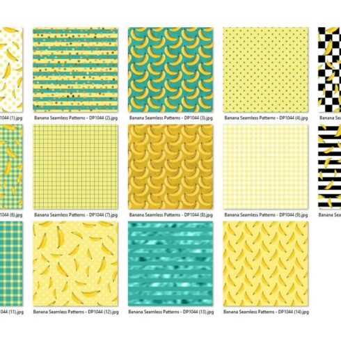 Banana Seamless Patterns | 14 Fruit Digital Papers | Master Bundles