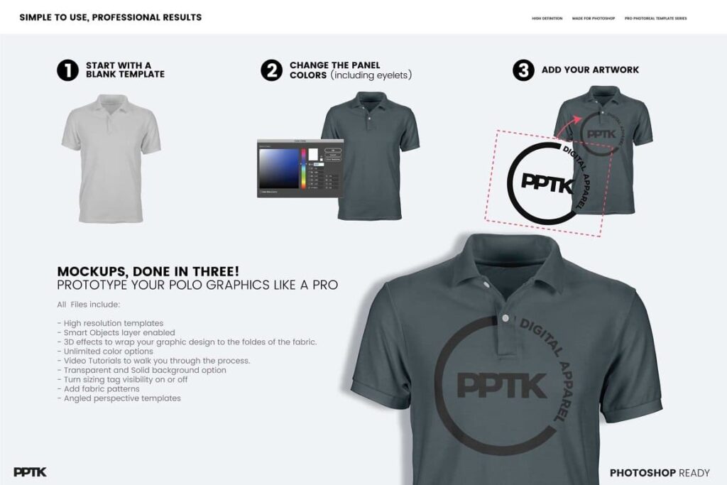 Mens Polo Shirt Mockup – MasterBundles