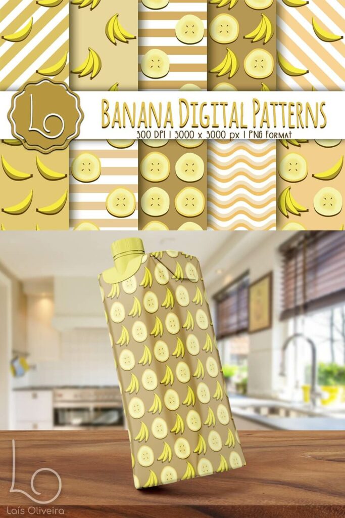 Banana Digital Patterns – MasterBundles