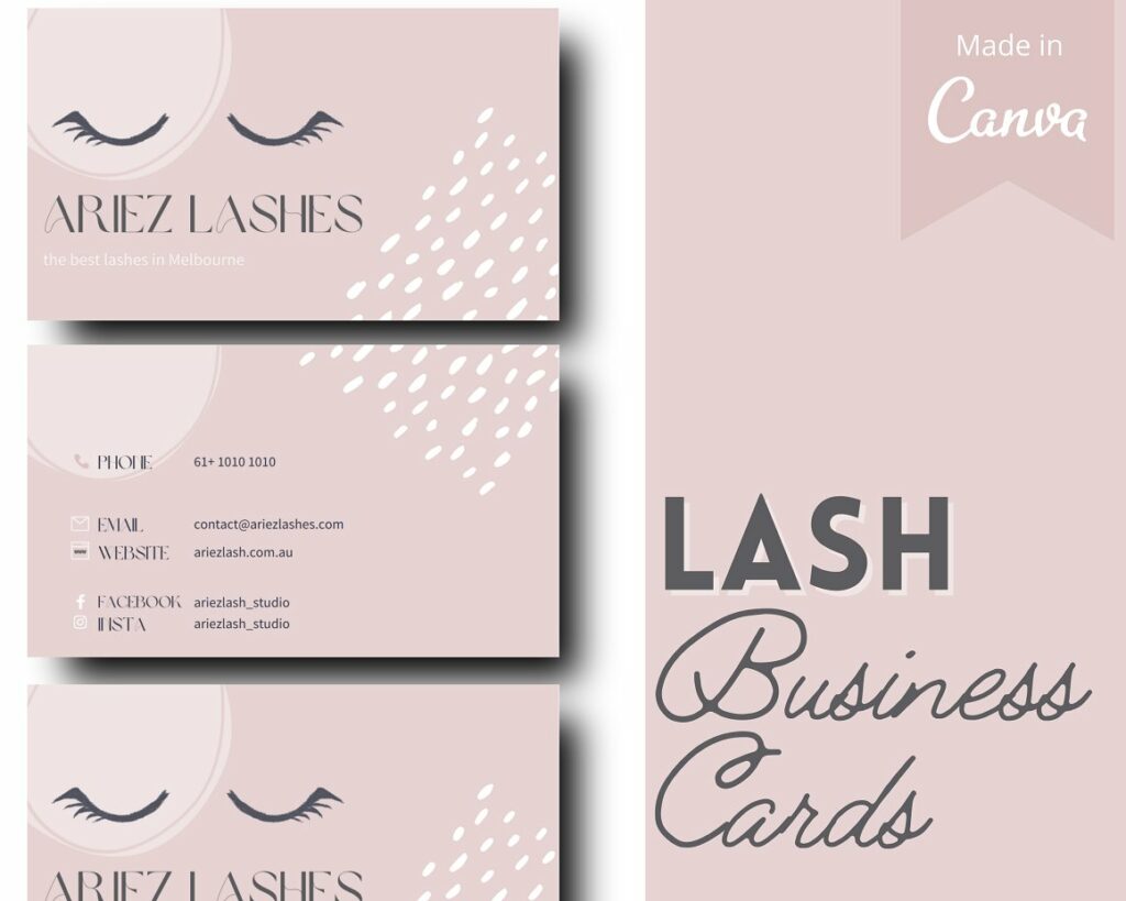 Digital Lash Business Card Templates – MasterBundles
