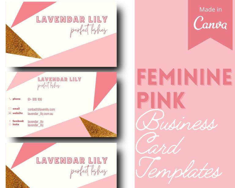 Pink Business Card Templates – MasterBundles