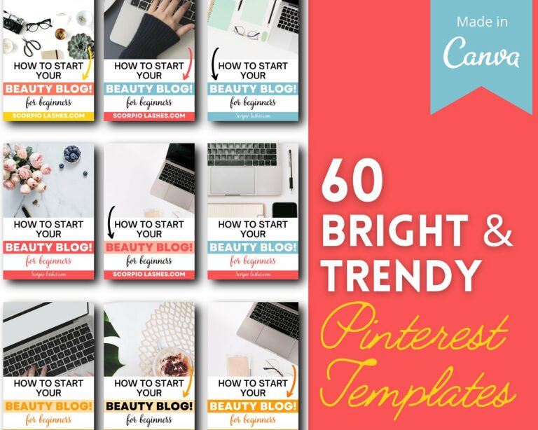 Trendy Bright Pinterest Templates – MasterBundles