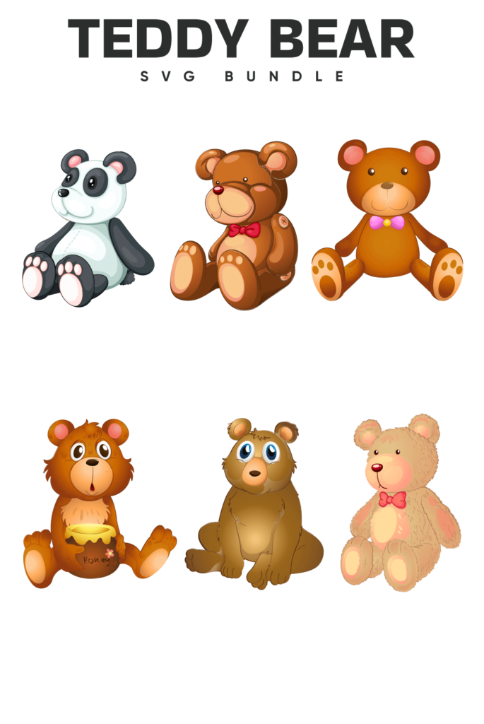 6 SVG Teddy Bear Designs – MasterBundles